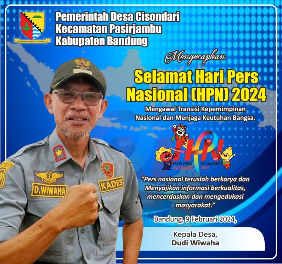 Ucapan selamat HPN 2024 dari Desa Cisondari Bandung - WARTA PARAHYANGAN Ucapan selamat HPN 2024 dari Desa Cisondari Bandung - WARTA PARAHYANGAN